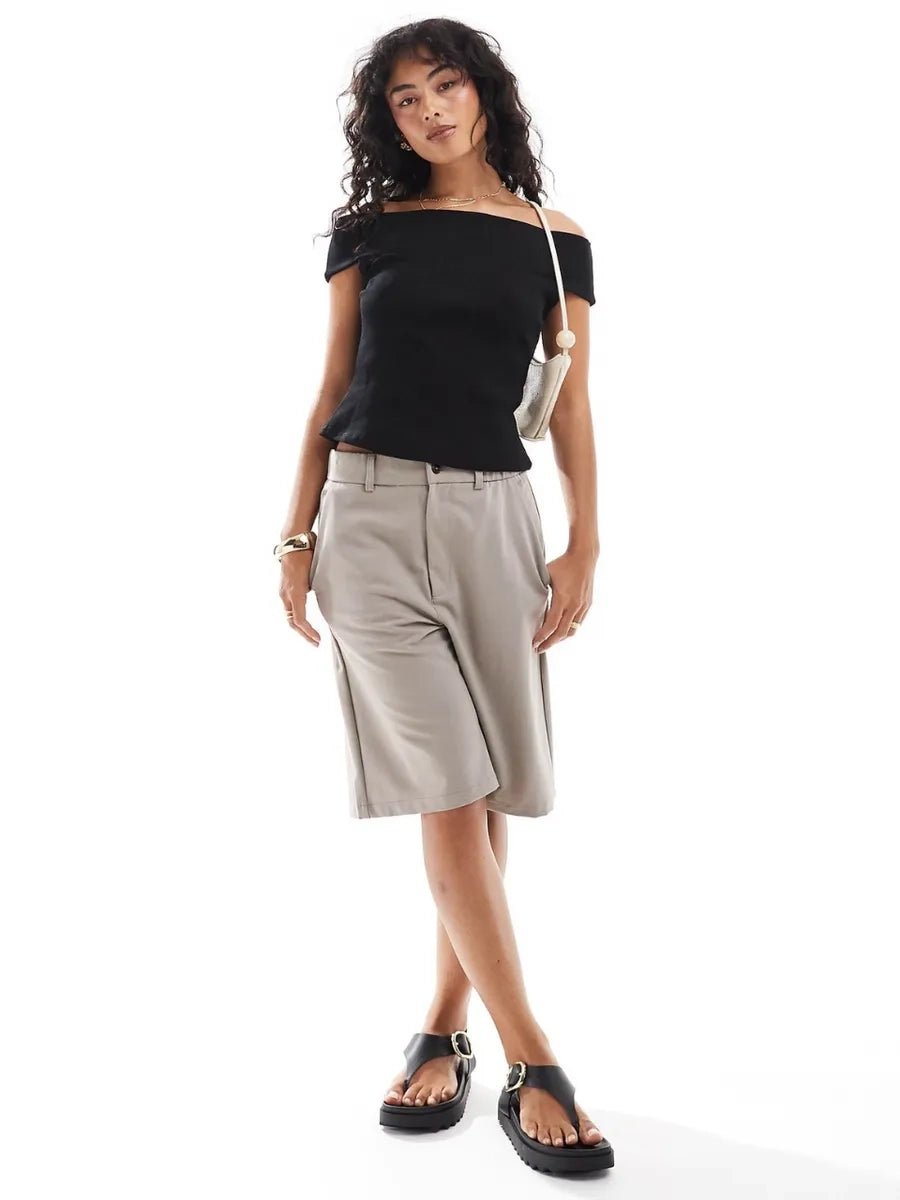 Kristy Tube Top Sexy T-shirt Off-shoulder – Celidior